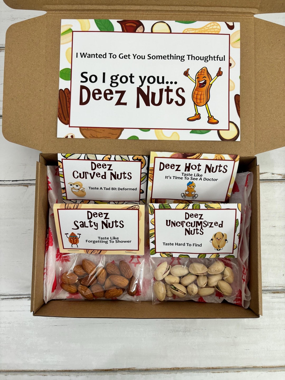 Deez Nuts Gag Gift: Personalized Nut Snack Box - Etsy
