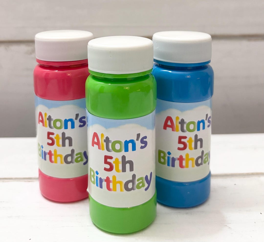 Personalized Birthday Bubbles Party Favors: Set of 12 - Etsy