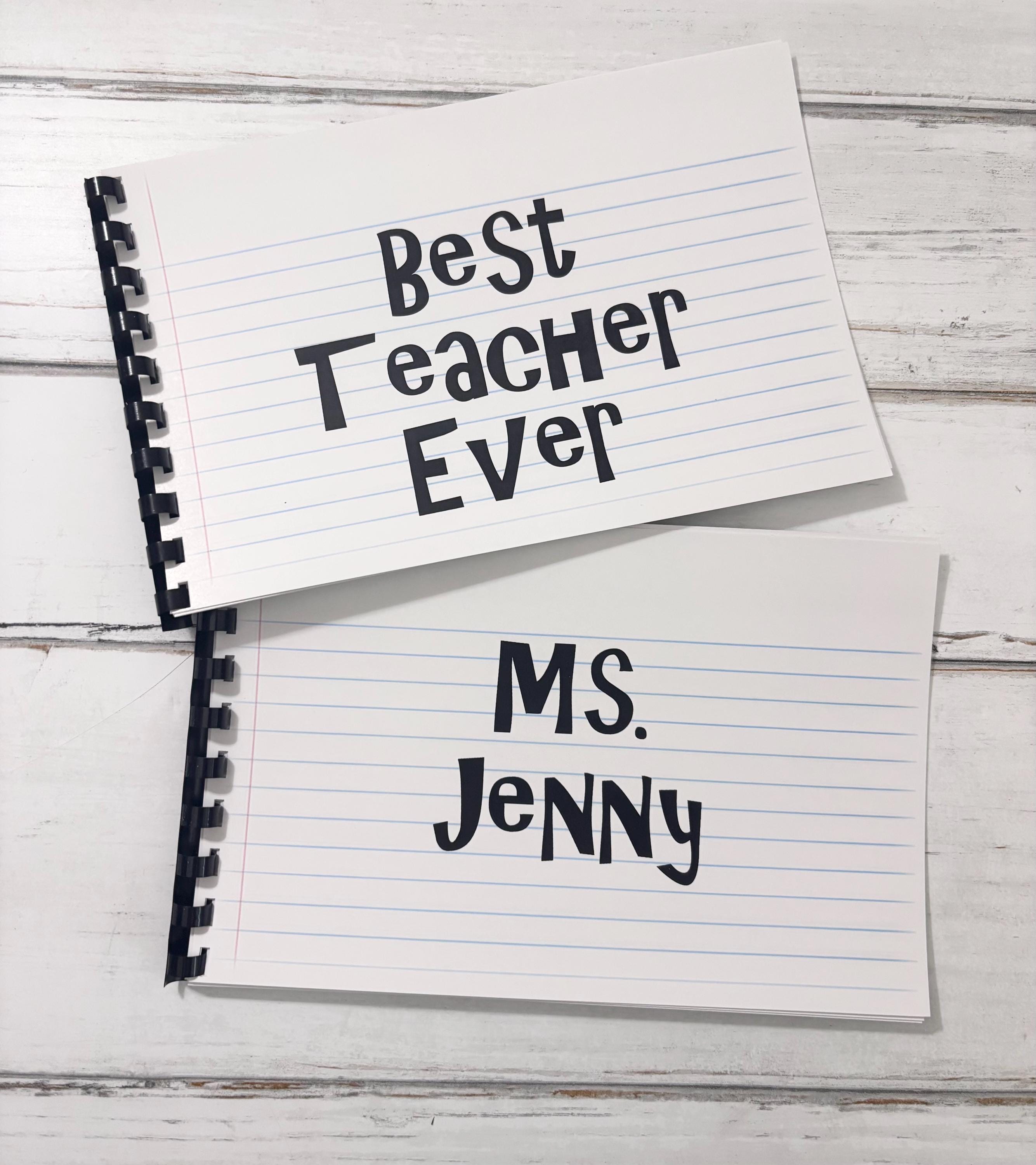 Teacher Gift Card Book | Personalized Teacher Gift From Student | End ...