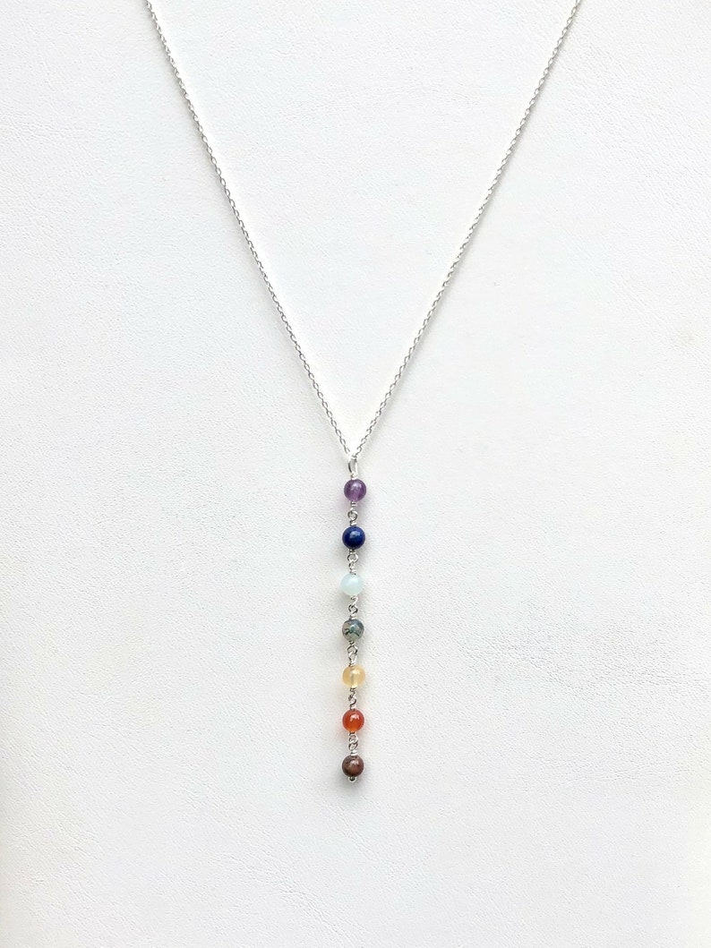 7 Chakra Necklace Seven Chakra Jewelry Yoga Necklace - Etsy