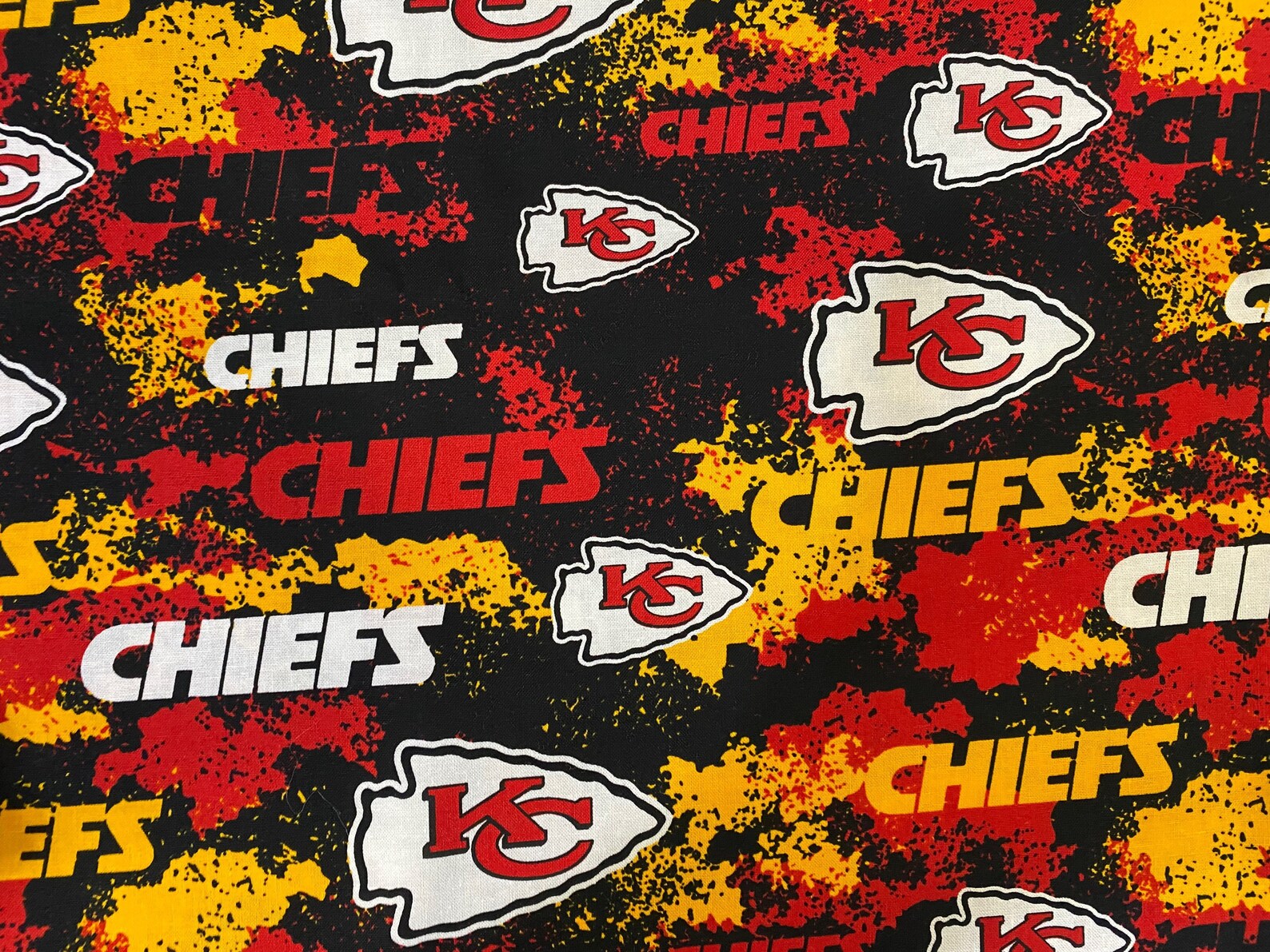 Paint Splatter Kansas City Football Print Dog/cat Bandana (small Collar ...