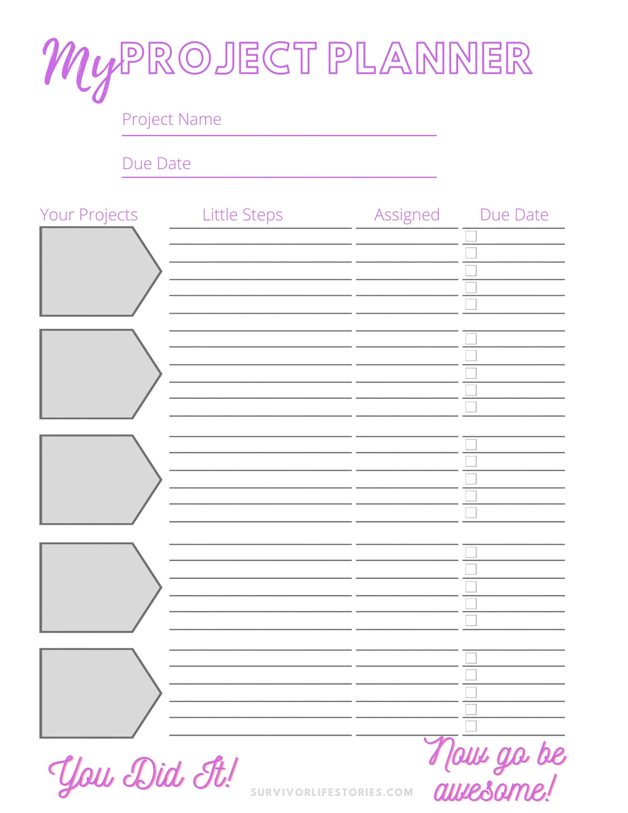 Project Planner for Kids Printables, Daily Reflections, Mood Tracker ...