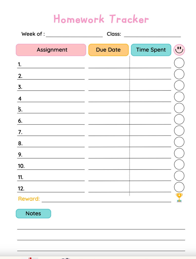 Project Planner for Kids Printables, Daily Reflections, Mood Tracker ...