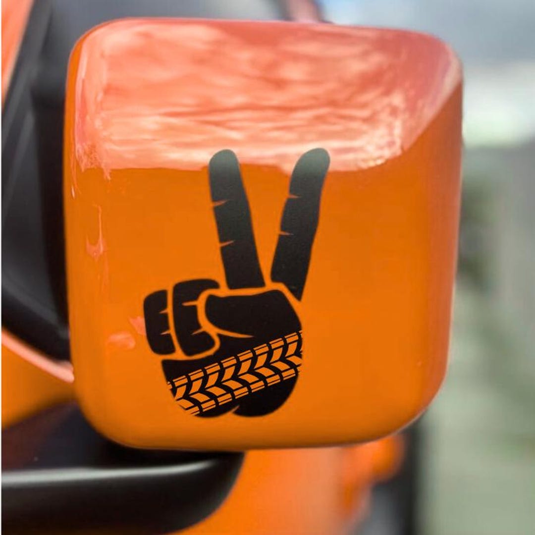 Tire Tread Wave Decal: Off-road Peace Sign Vinyl Sticker - Etsy