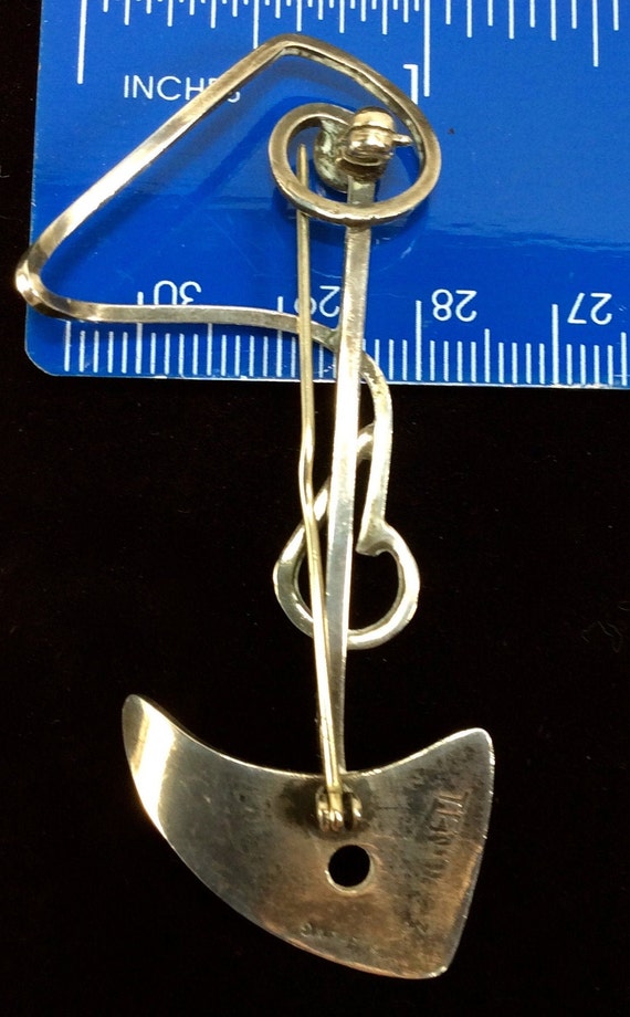 Bill Tendler Abstract Brooch Sterling Silver, studio … - Gem