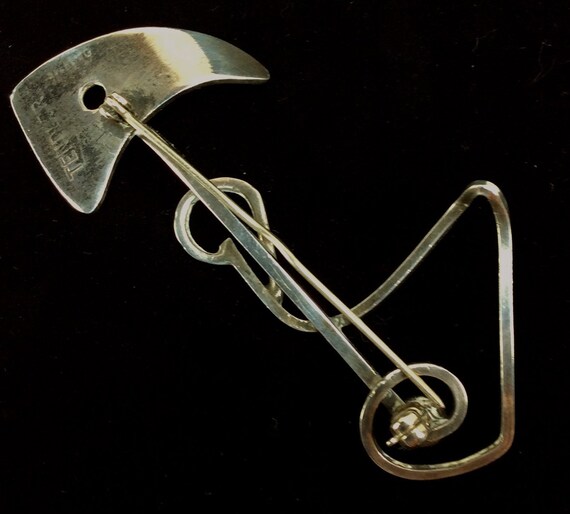 Bill Tendler Abstract Brooch Sterling Silver, studio … - Gem