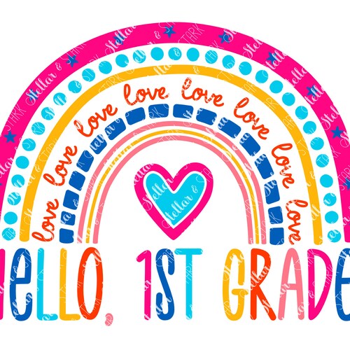 Hello First Grade Svg Back to School Svg 1st Grade Svg - Etsy