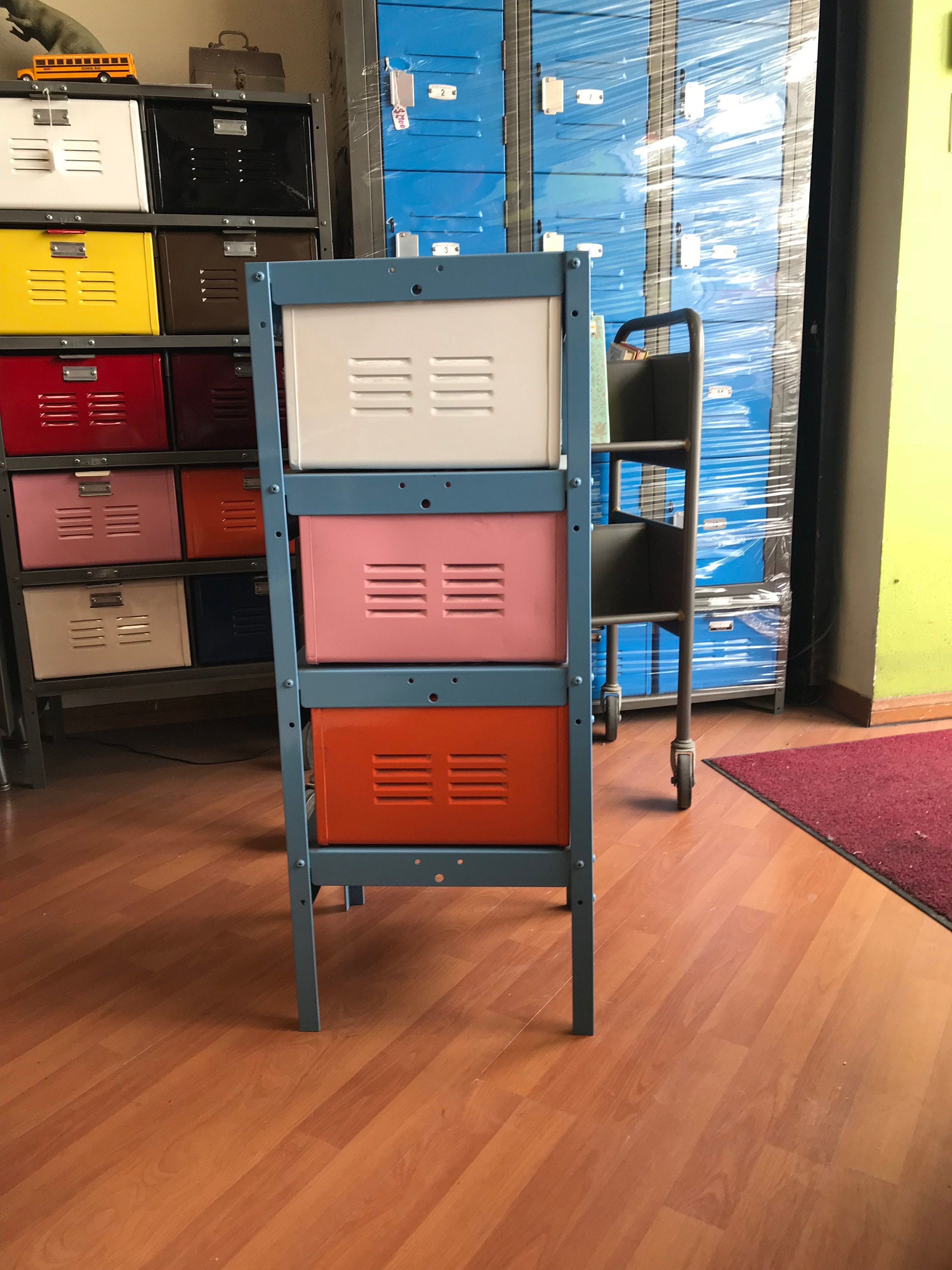 Retro Basket Locker Vintage Steel Baskets | Etsy