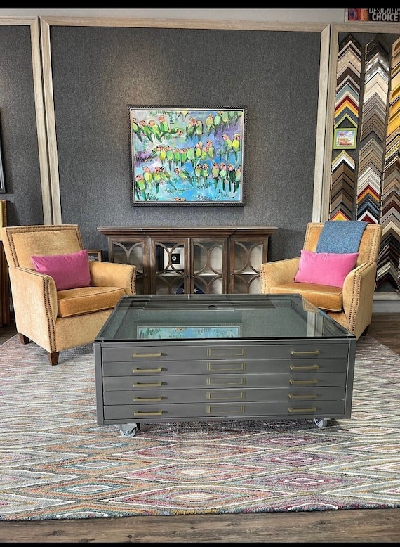 Vintage Steel Flat File Refinished in Brush Steel With Gold | Etsy