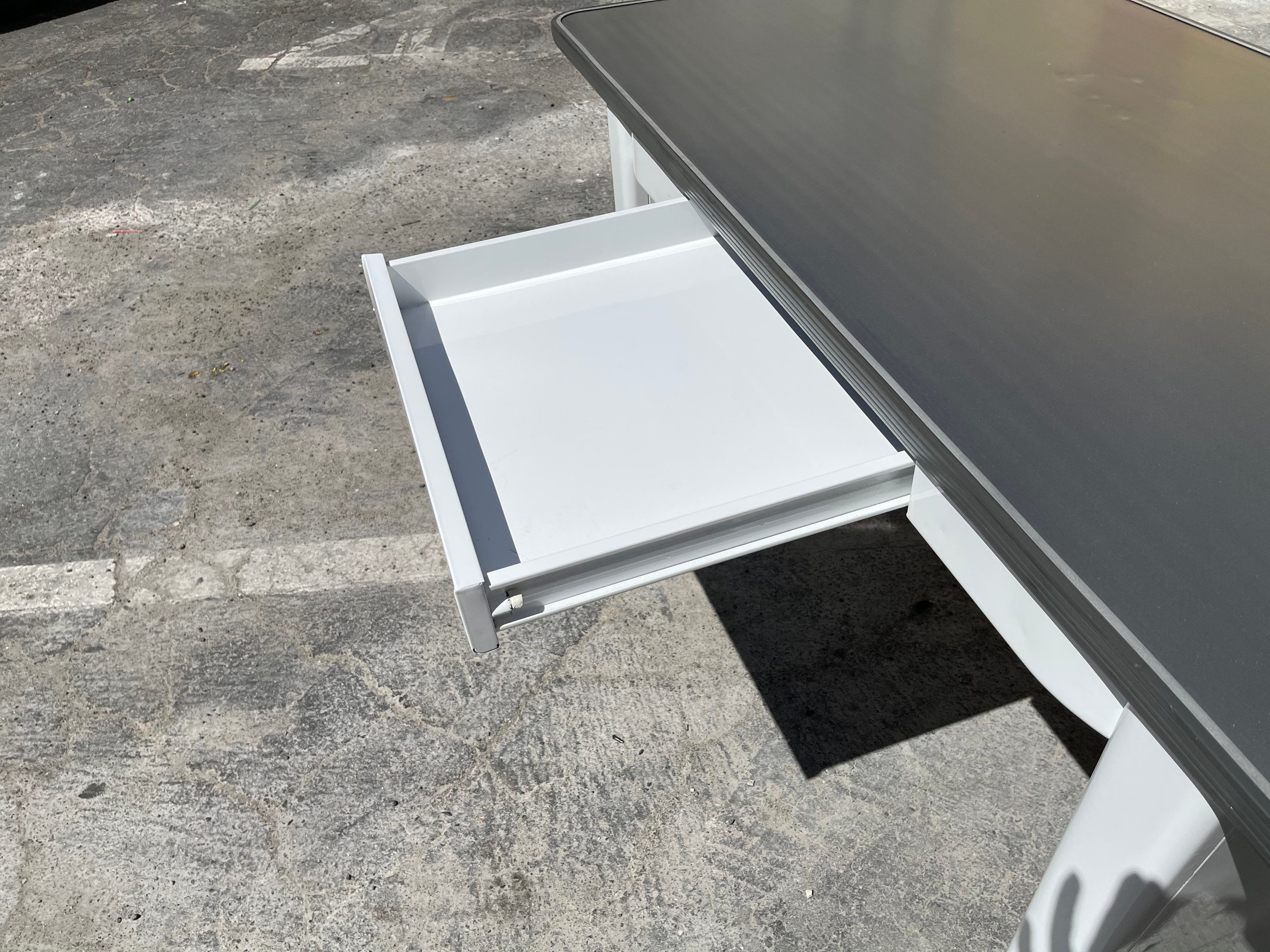 Allsteel Panel Leg Table - Made to Order -work Table With Center Drawer ...