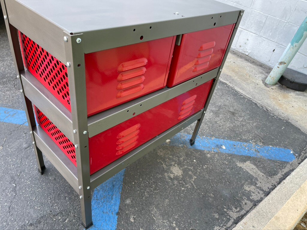 Retro Basket Locker Vintage Steel Baskets Side Table - Etsy