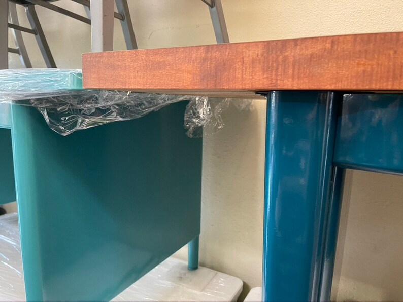 Butcher Wood Top Panel Leg Table. - Etsy