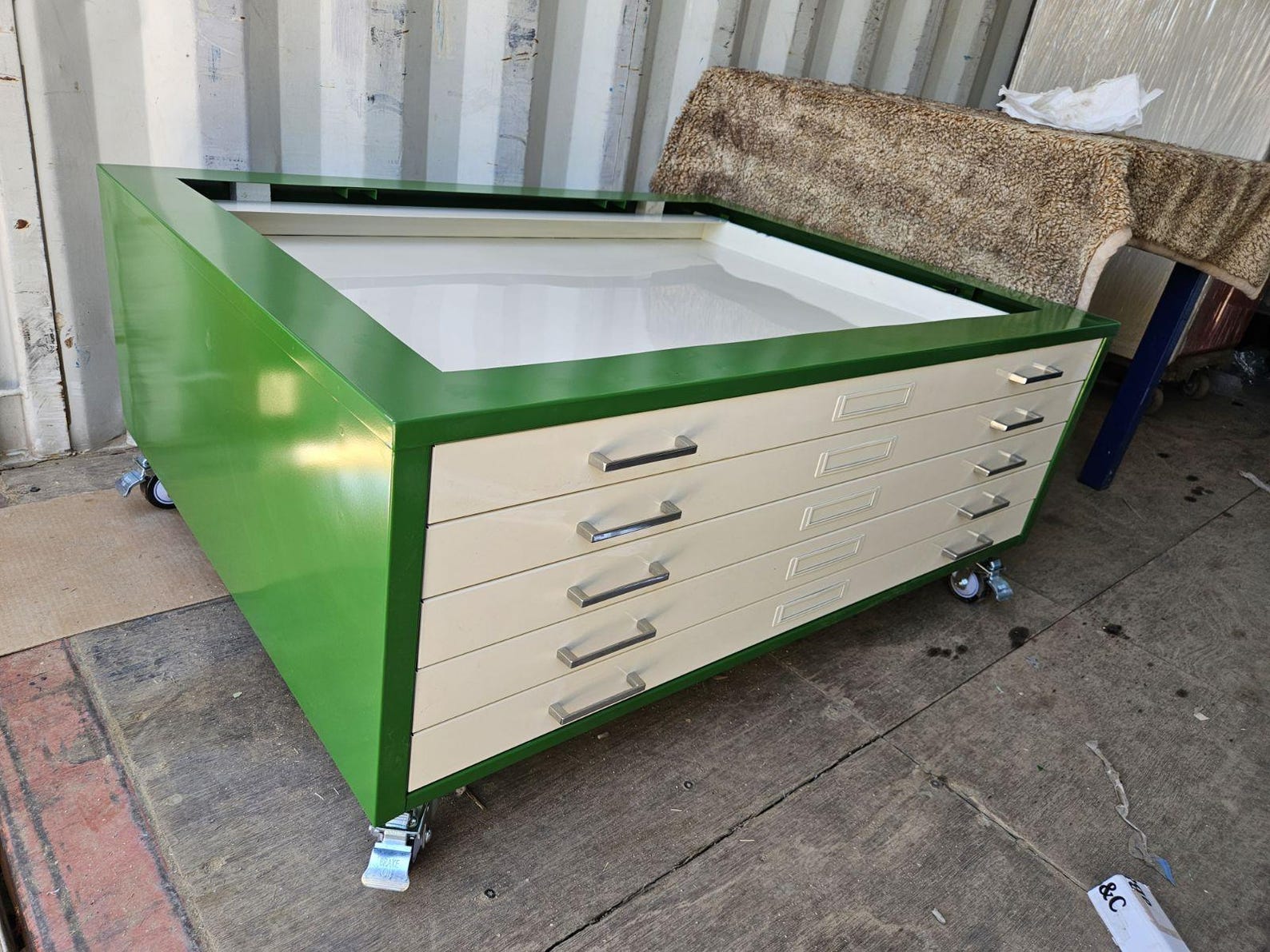 Vintage Steel Flat File Coffee Table Medium Made to Order - Etsy