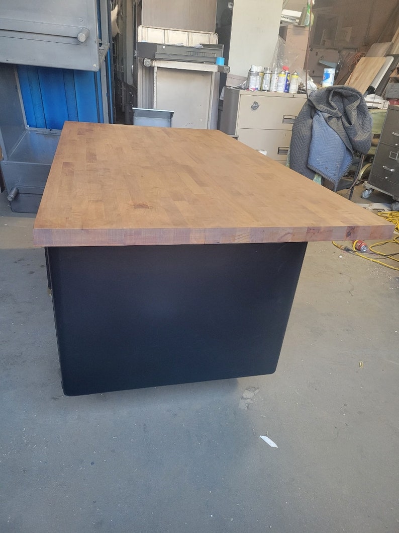 Oversize Wood Top Tanker Desk - Etsy