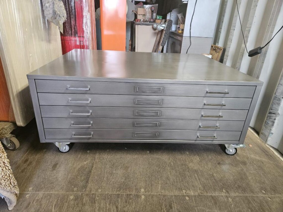 Vintage Steel Flat File Coffee Table Medium Made to Order - Etsy