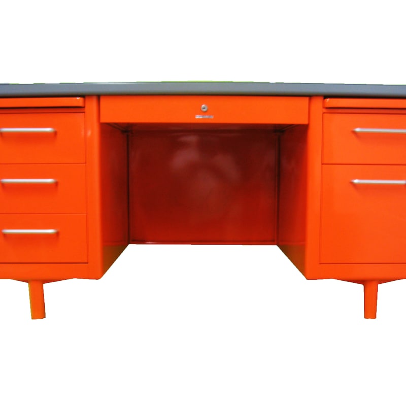 Orange Desk - Etsy