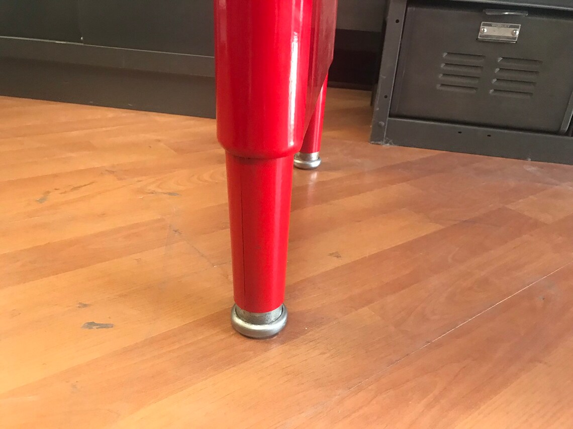 Vintage Steel Panel Leg Thin Table Console Desk - Etsy