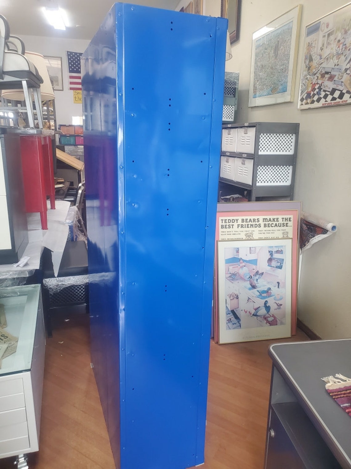 Blue and Gold Unit Locker Wall Storage Gym Locker - Etsy