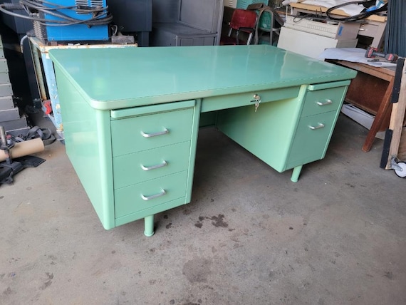 Steel vintage desk store
