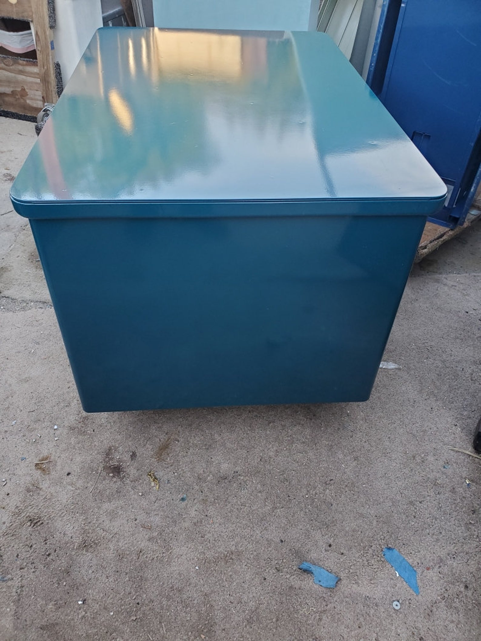 Vintage Steel Tanker Desk Single Pedestal | Etsy