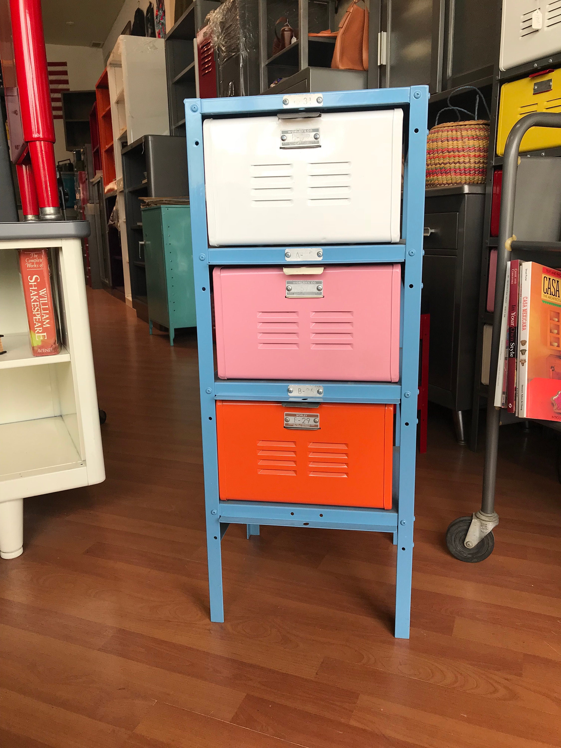 Retro Basket Locker Vintage Steel Baskets | Etsy