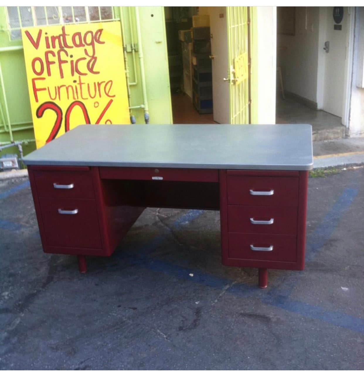 Vintage Steel Tanker Desk Restored in Any Color You Like - Etsy