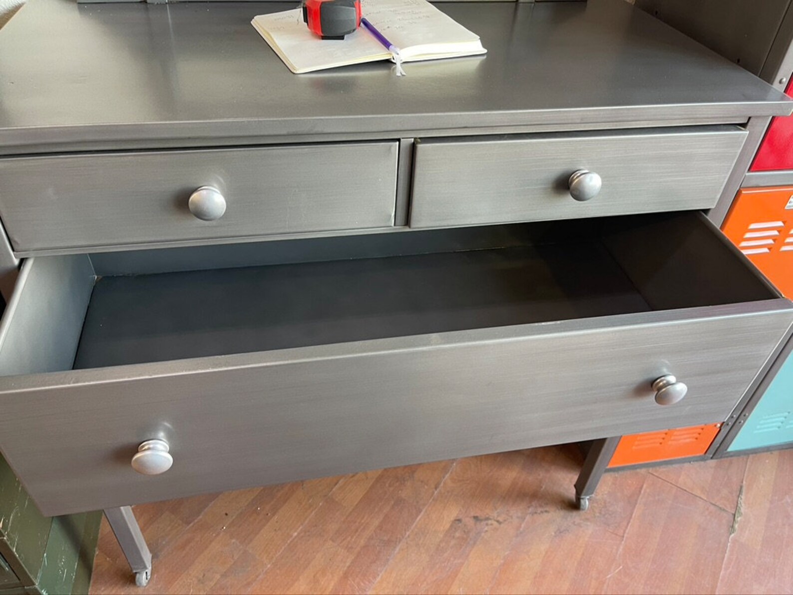 Simmons Metal Vanity Dresser With Mirror - Refinished - Etsy