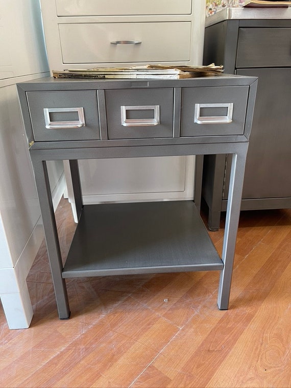 Vintage Steel Index Card Files Repurposed Industrial | Etsy