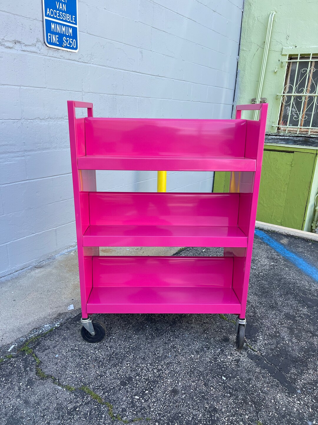 Pink Library Cart-book Shelves - Etsy