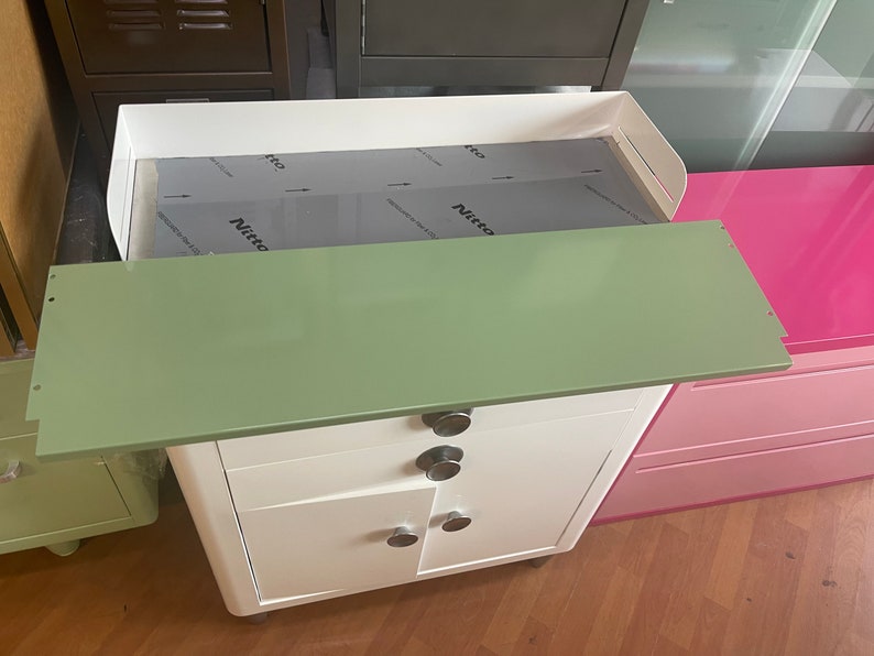 Tall Bookcase Refinished in Mint - Etsy