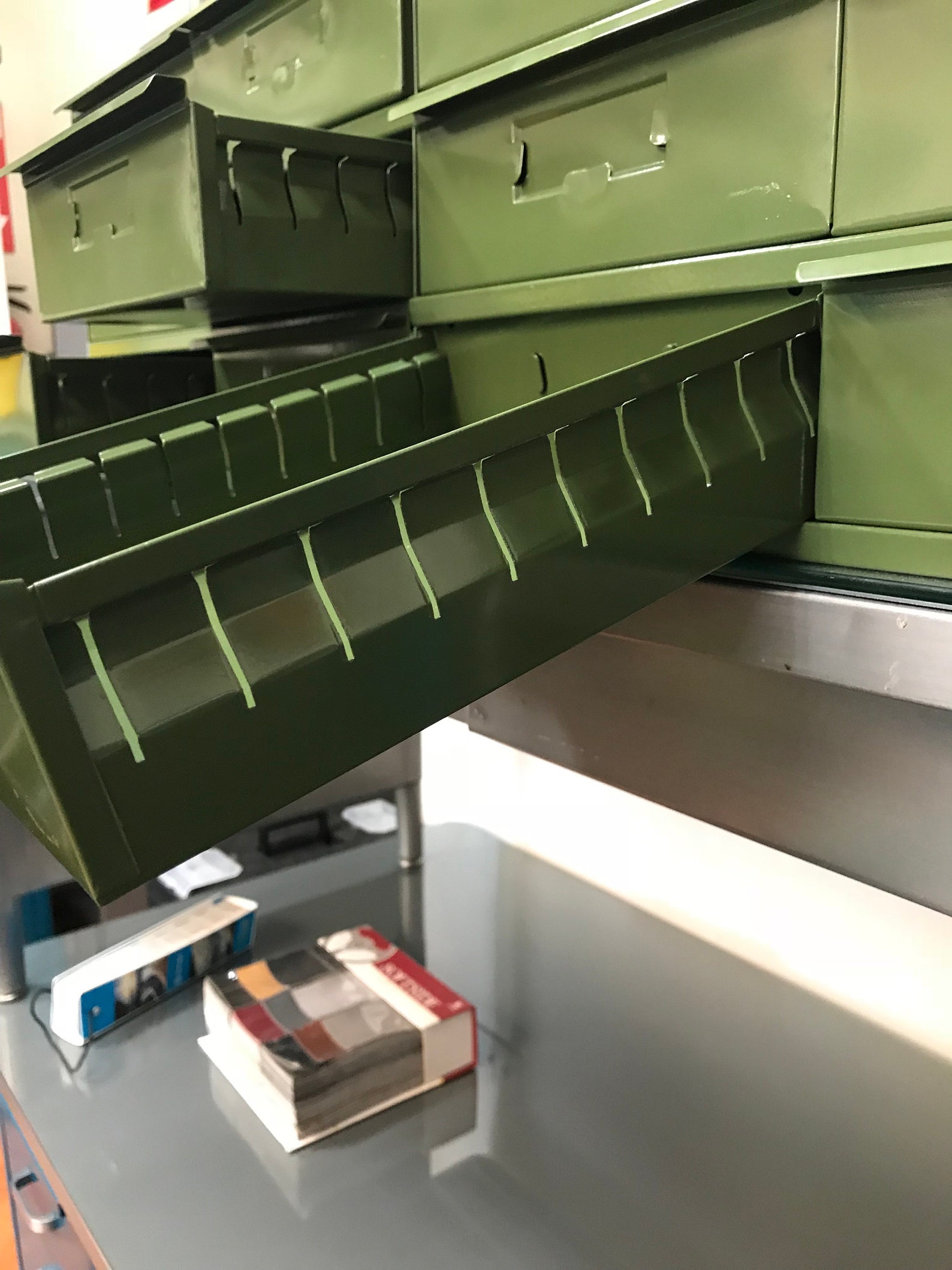 Industrial Steel Index Card File Librarian - Etsy