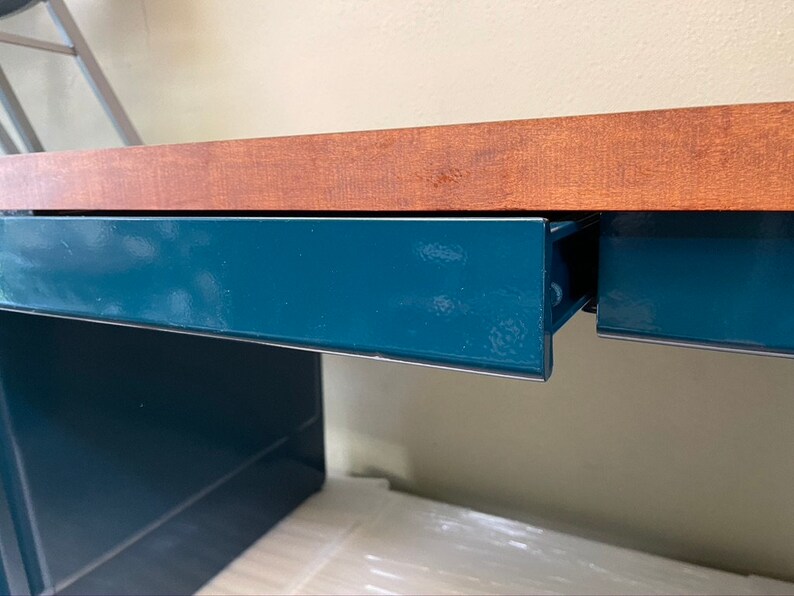 Butcher Wood Top Panel Leg Table. | Etsy