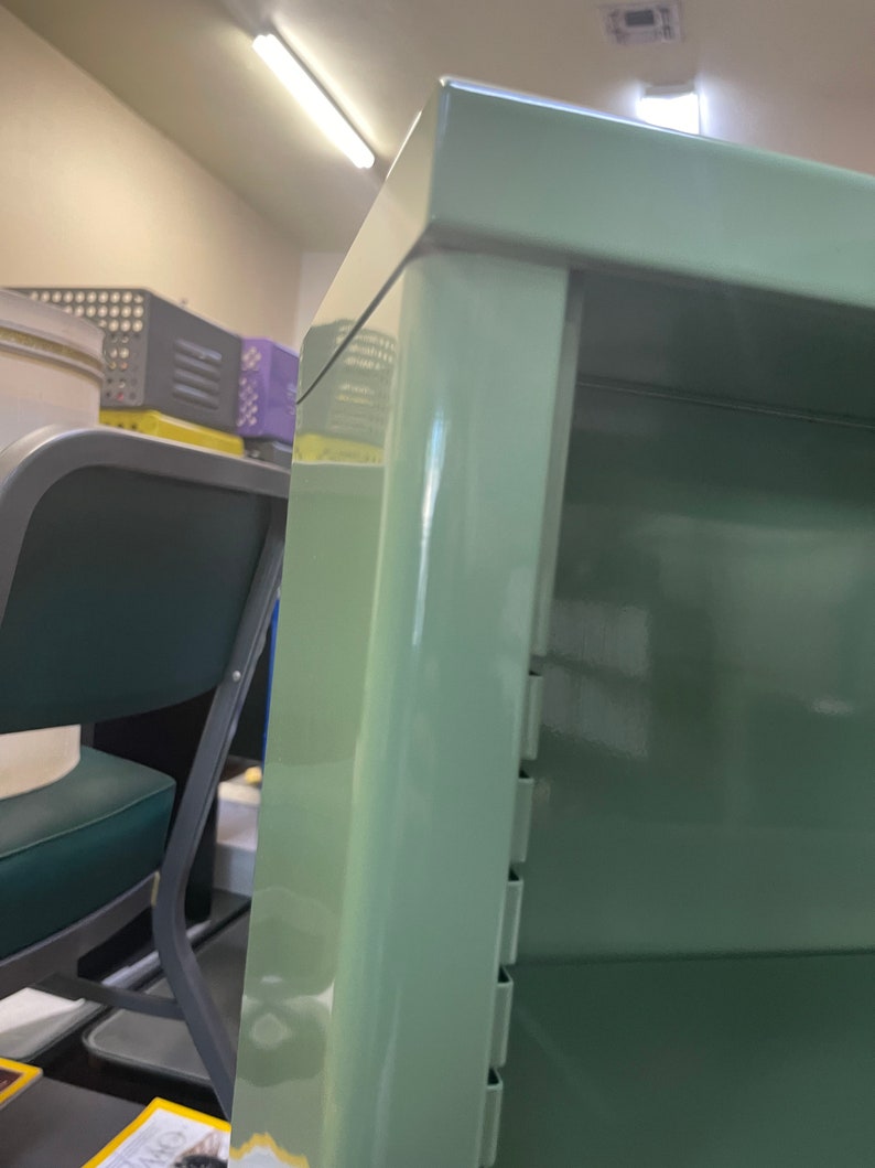 Tall Bookcase Refinished in Mint - Etsy