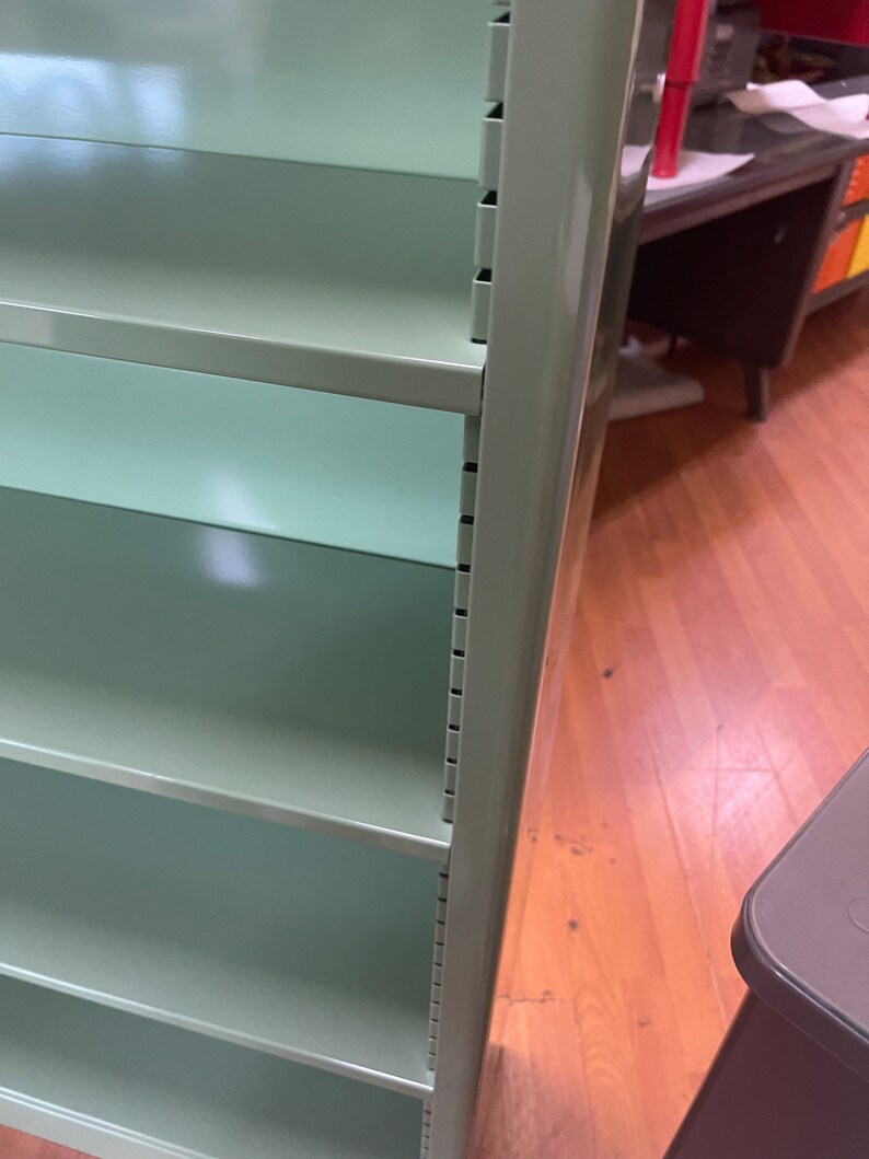 Tall Bookcase Refinished in Mint - Etsy