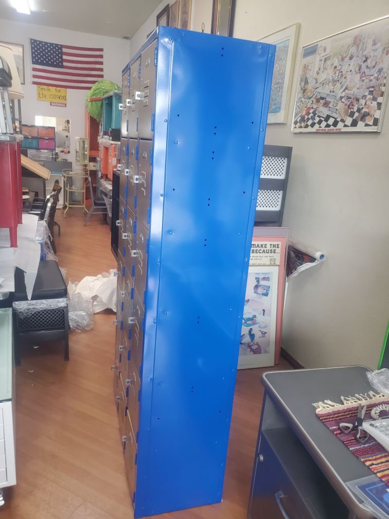 Blue and Gold Unit Locker Wall Storage Gym Locker - Etsy