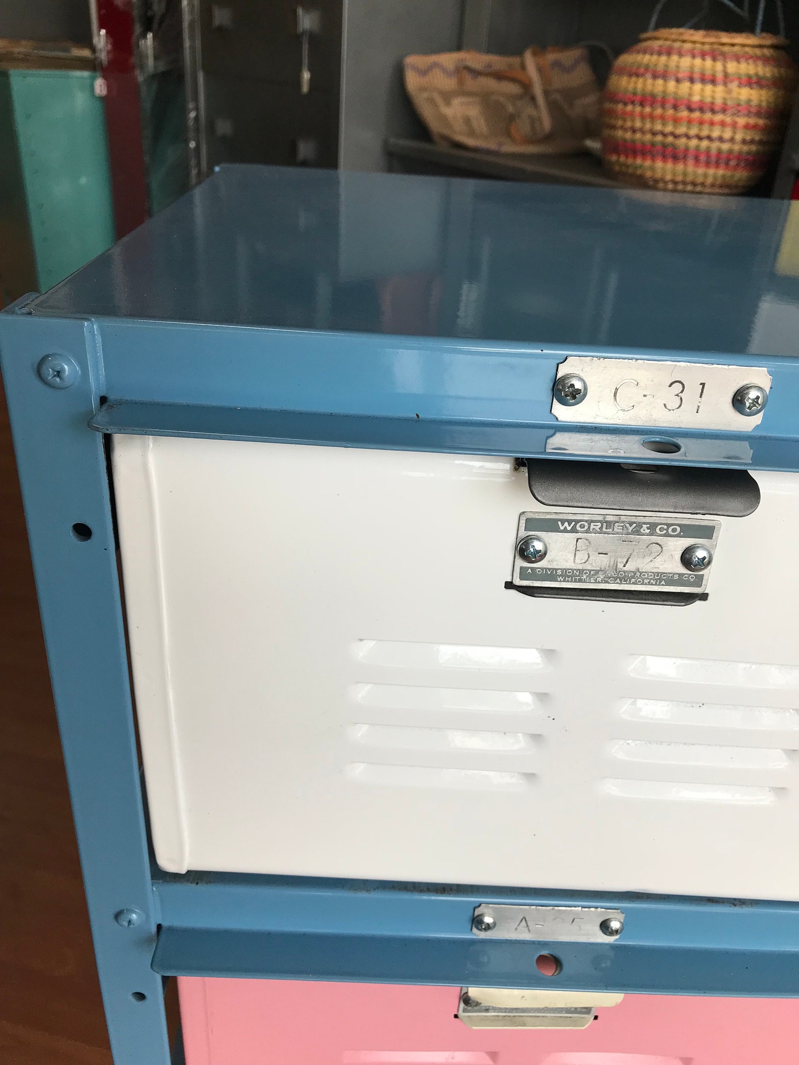 Retro Basket Locker Vintage Steel Baskets | Etsy