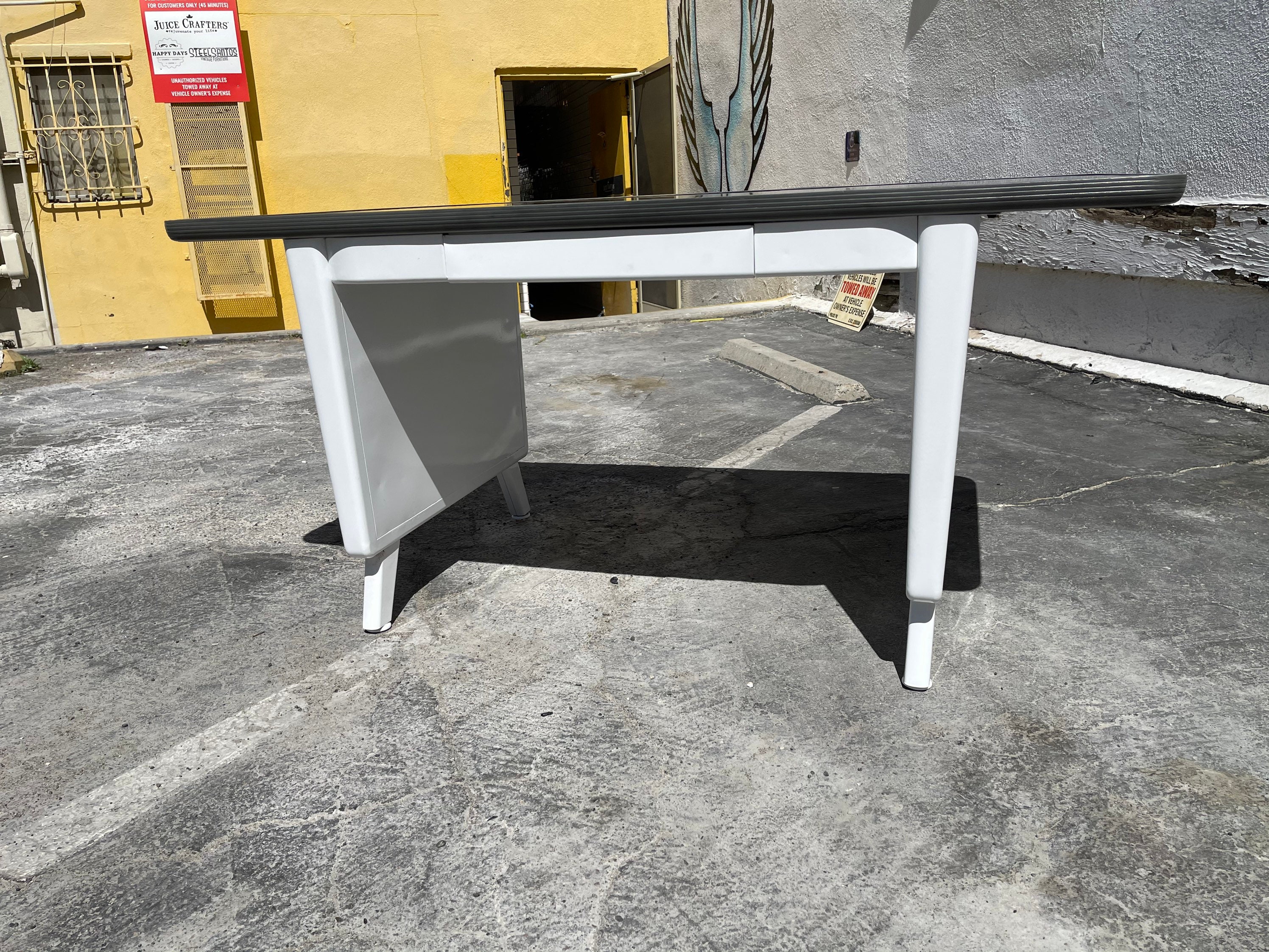 Allsteel Panel Leg Table - Made to Order -work Table With Center Drawer ...