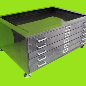 Vintage Steel Flat File Coffee Table - Etsy