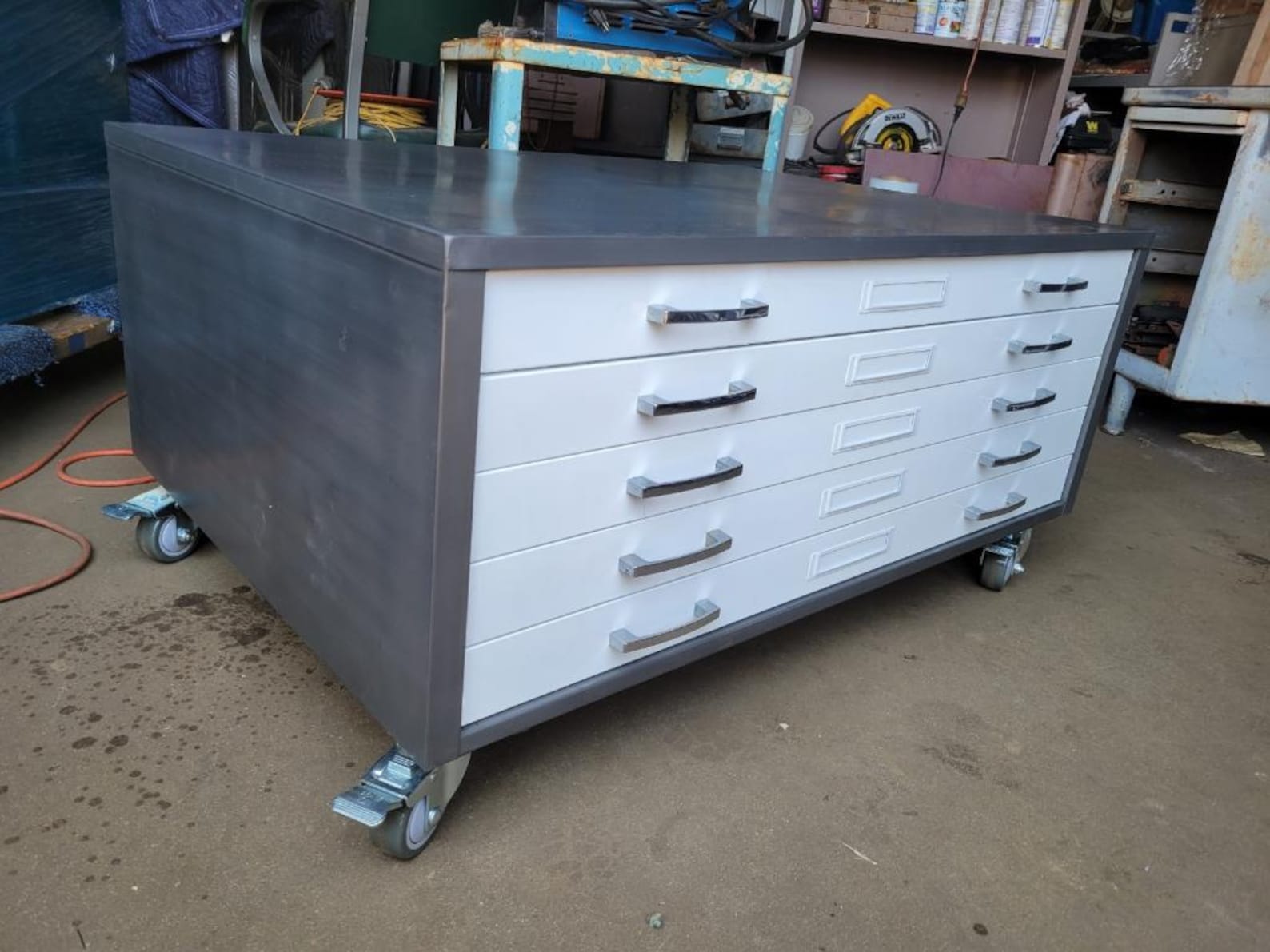 Vintage Steel Flat File Coffee Table Medium Made to Order - Etsy