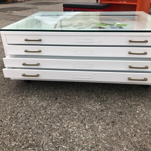 Flat File Refurbished Into a Coffee Table- Vintage Steel - Etsy