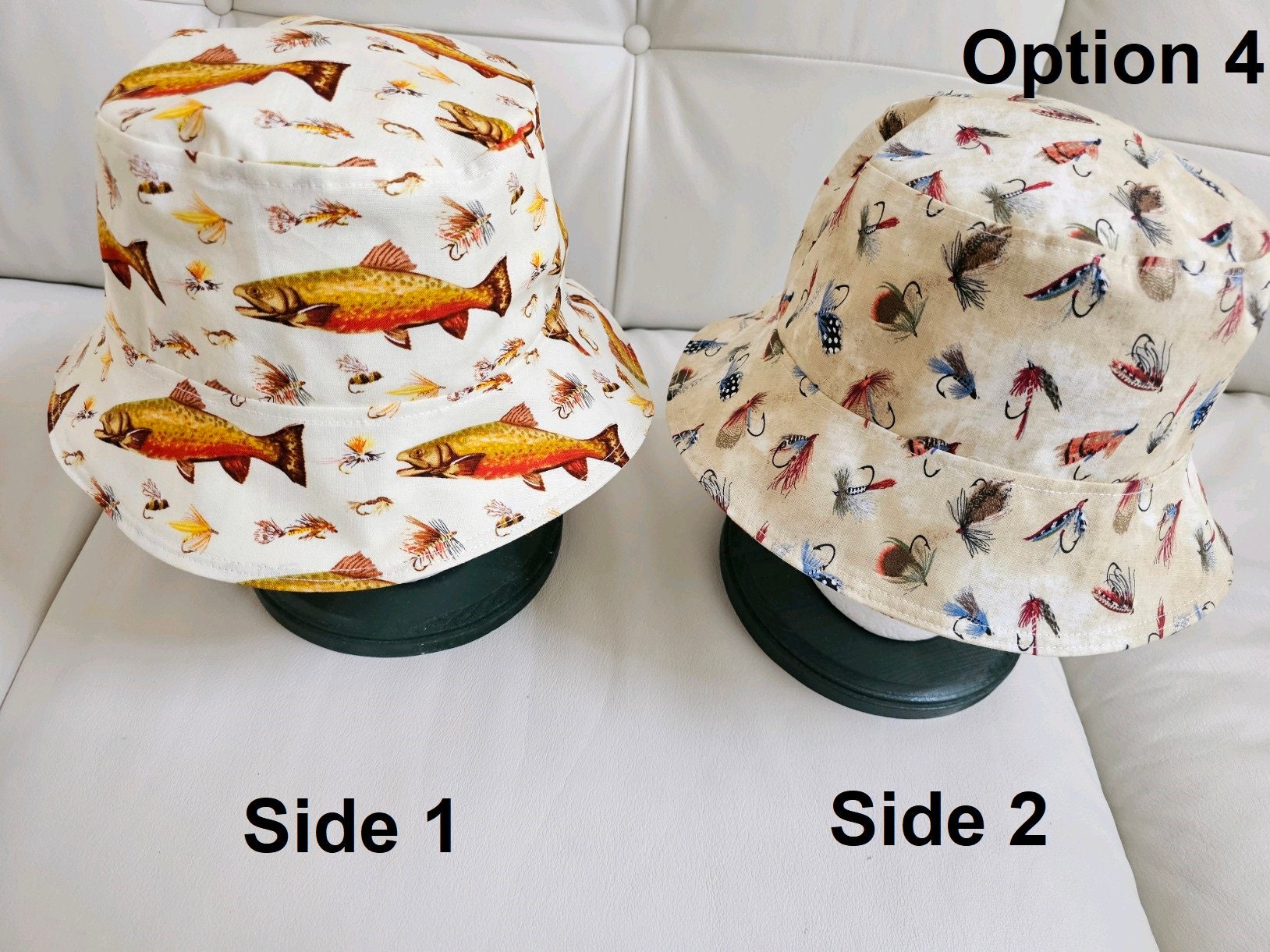Fish Reversible Bucket Hats - Etsy