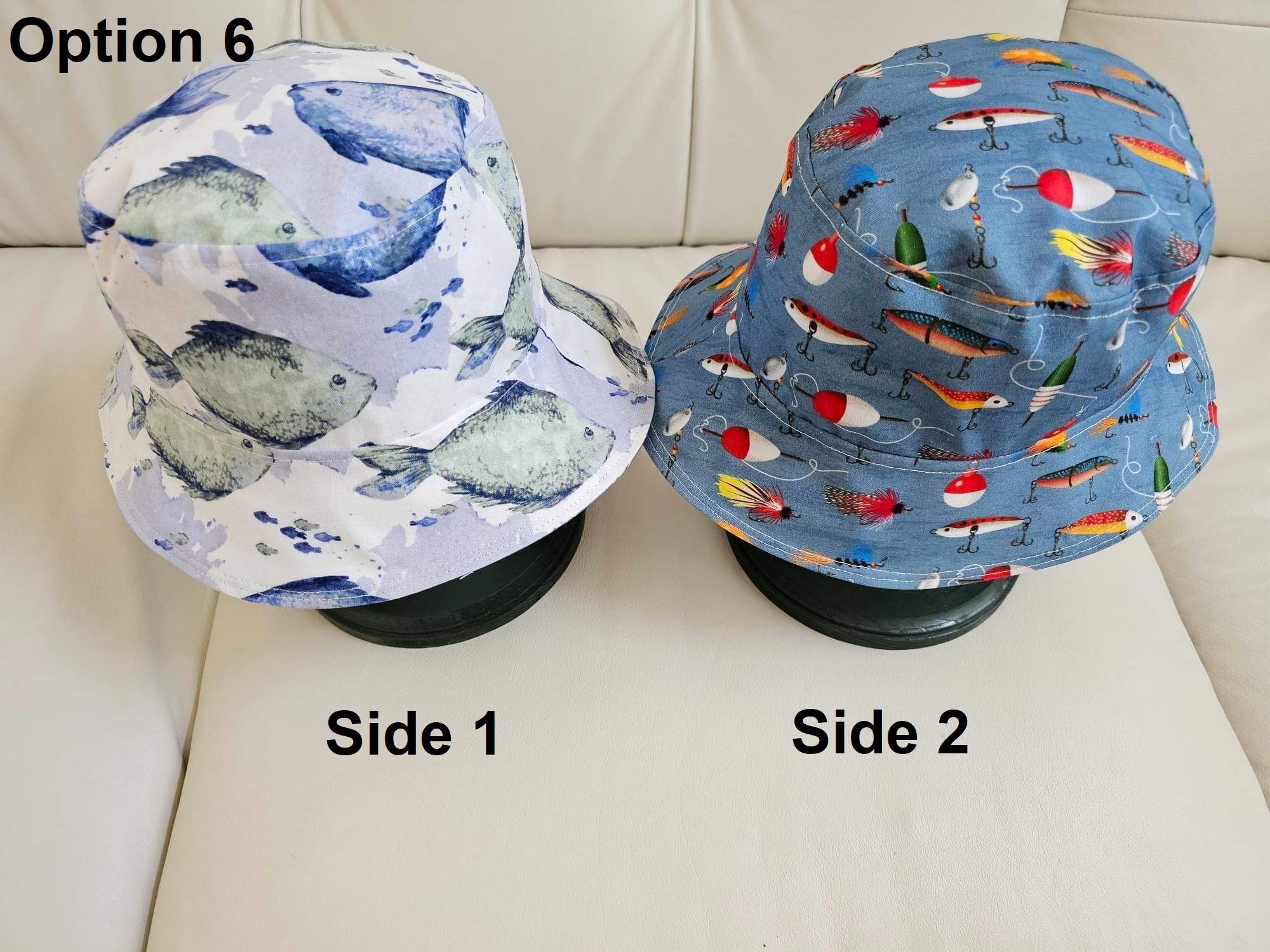 Fish Reversible Bucket Hats - Etsy
