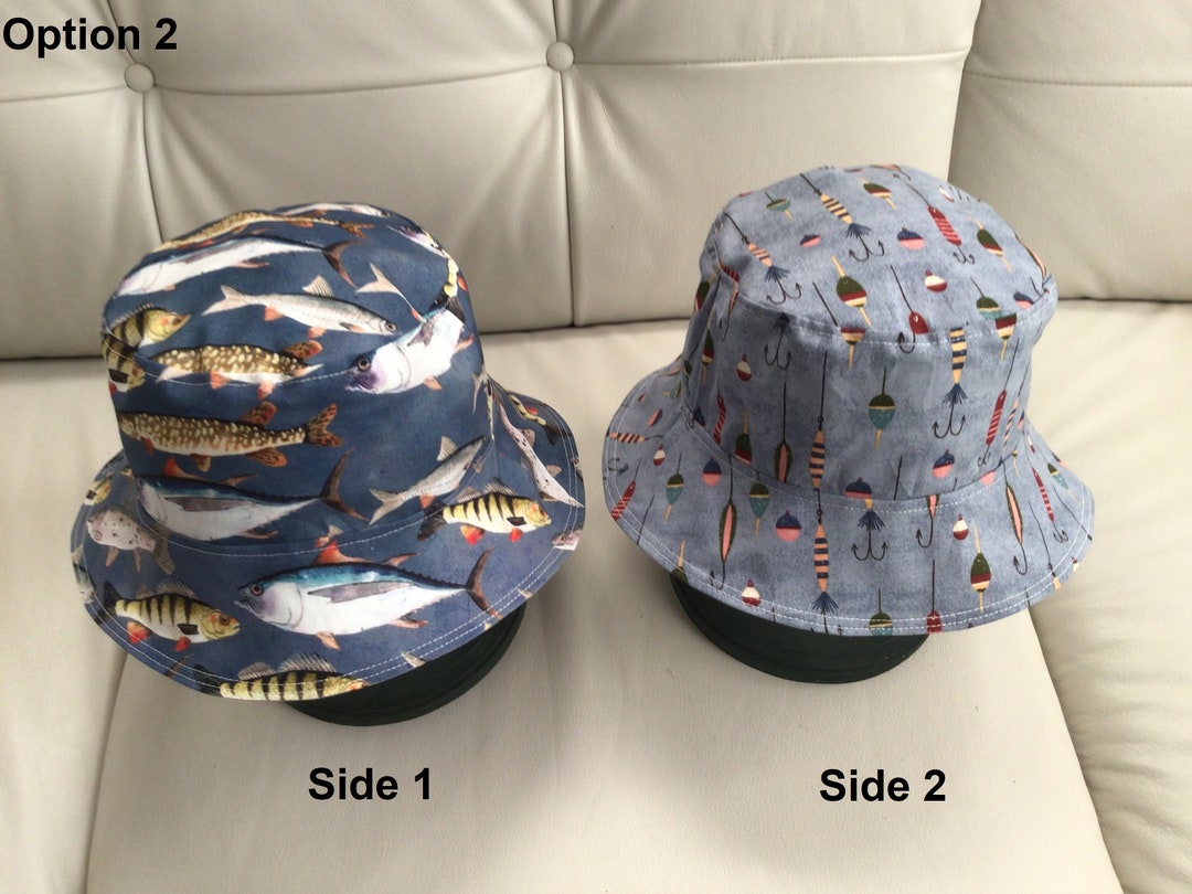 Fish Reversible Bucket Hats - Etsy