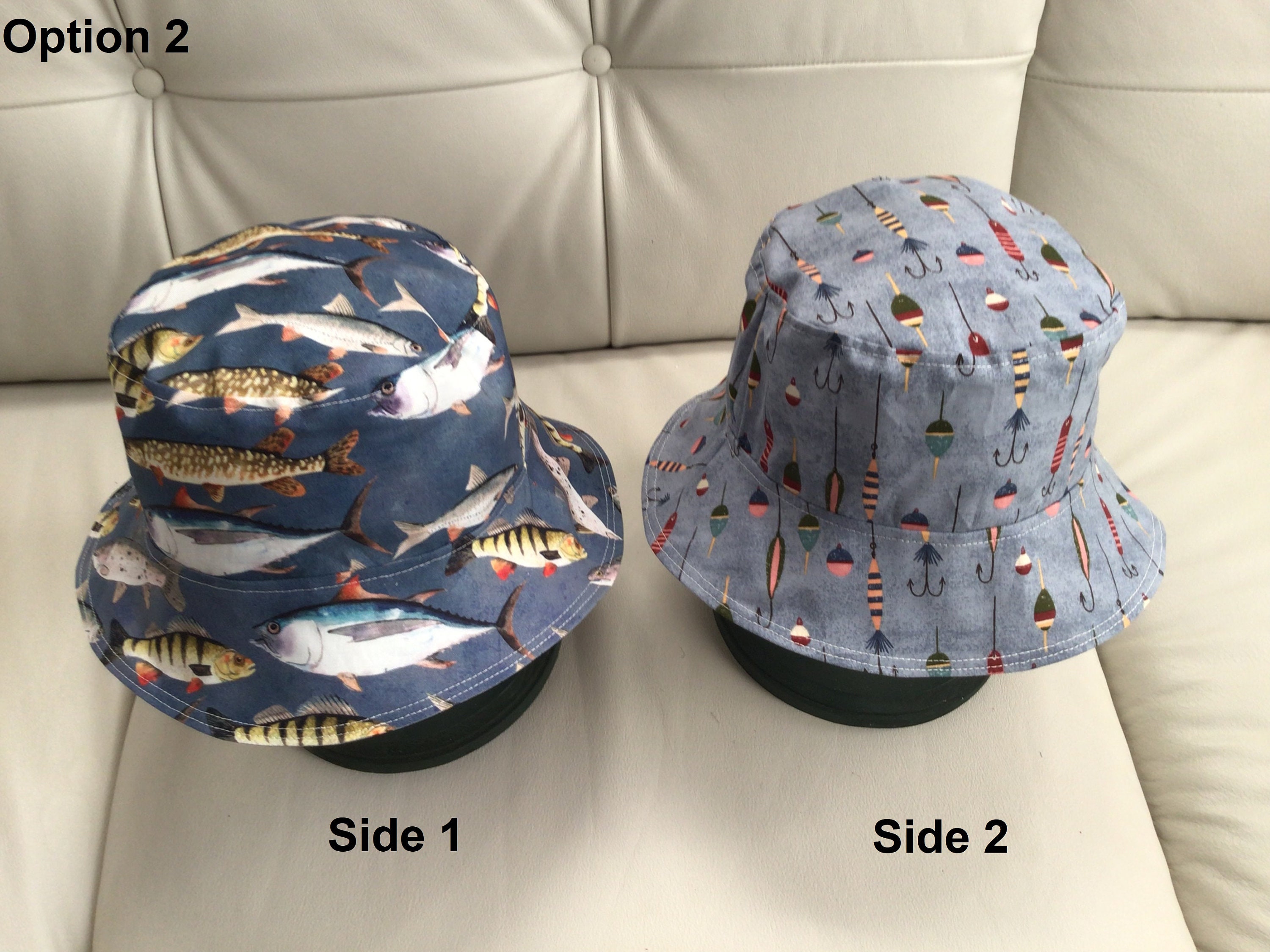 Fish Reversible Bucket Hats - Etsy