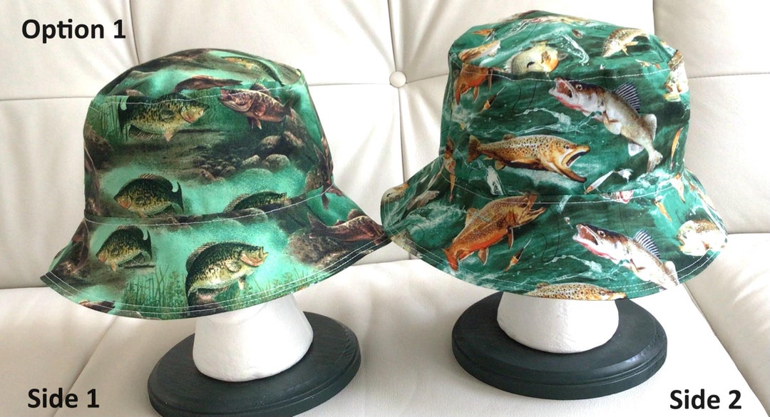 Fish Reversible Bucket Hats - Etsy
