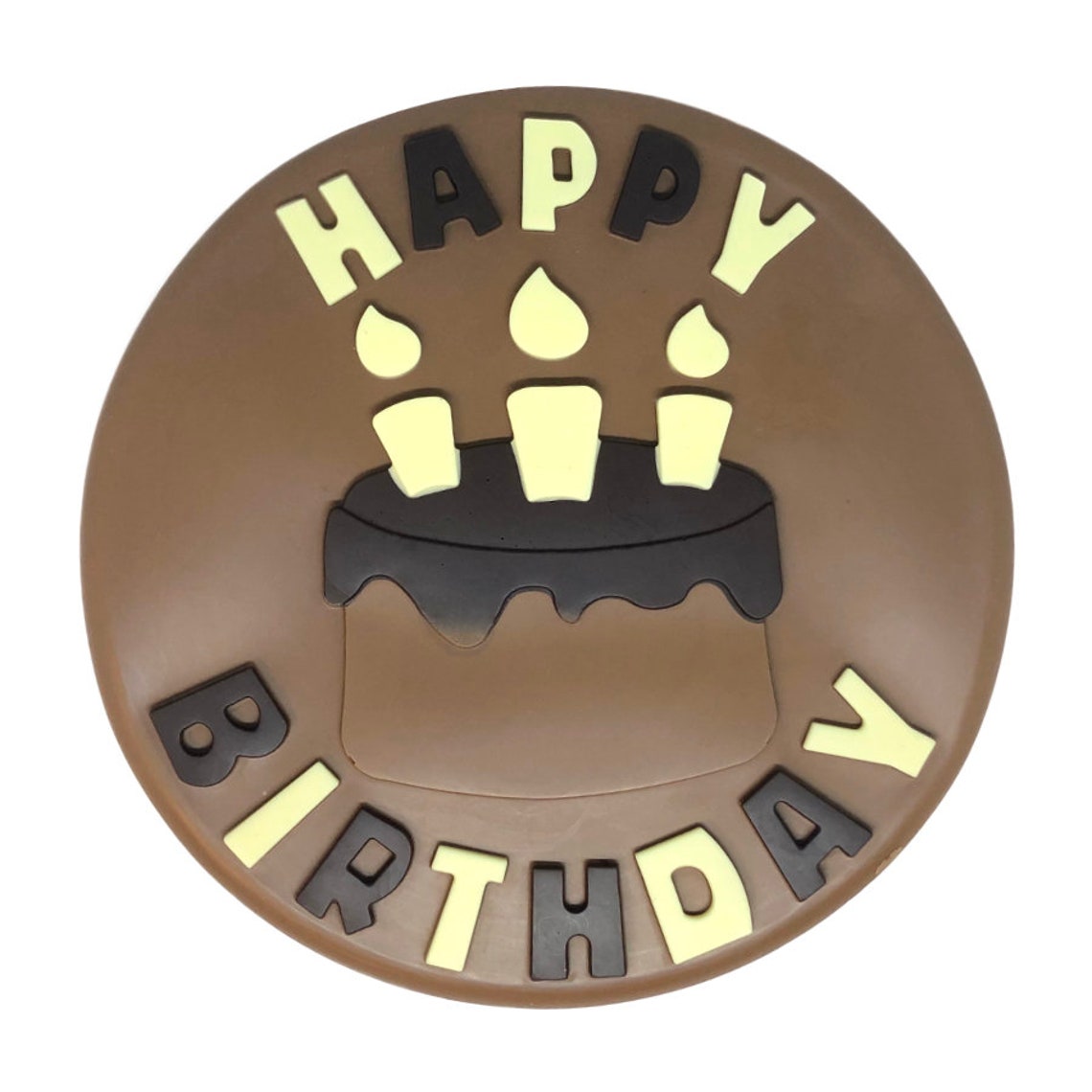 Happy Birthday Milk Chocolate Plaque - Etsy