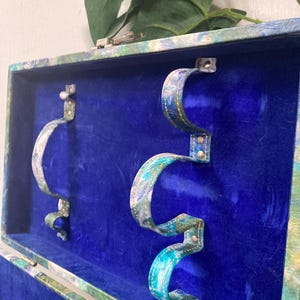 Vintage Blue Floral Jewelry Box. C - Etsy