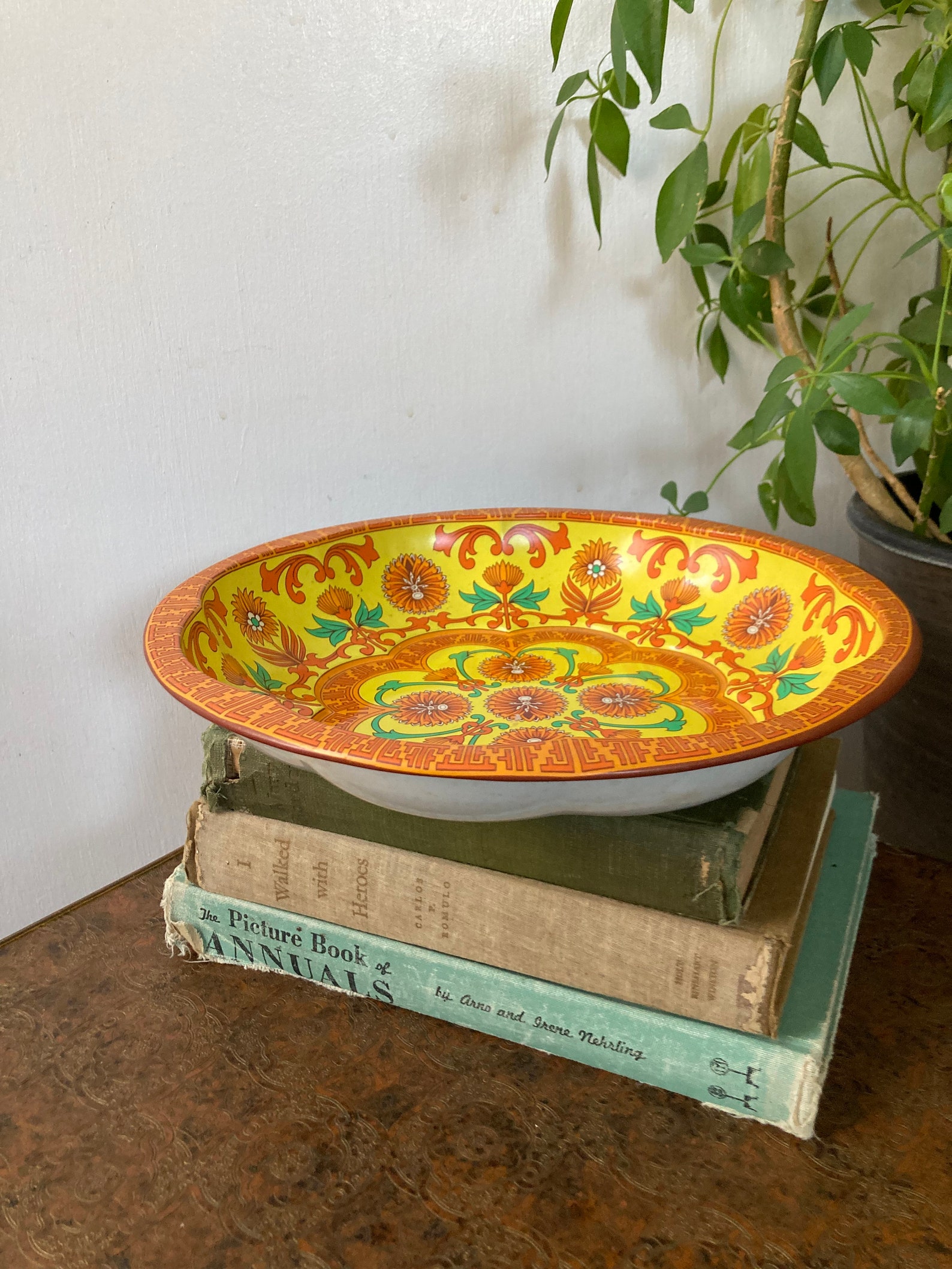 Orange Flower Power Daher Bowl - Etsy