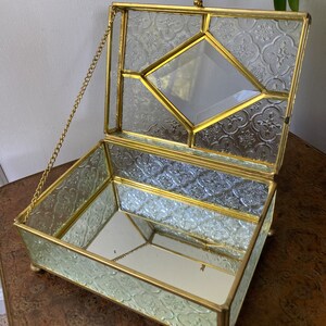 Glass and Brass Box - Etsy