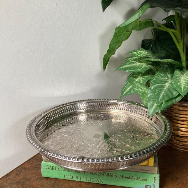 Vintage Silver Tray - Etsy